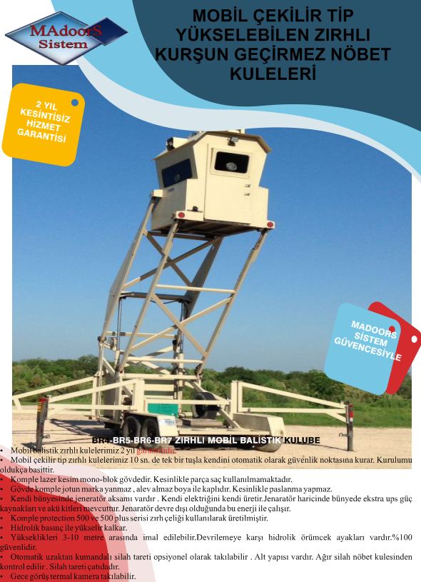 Bullet Resistant Mobile Security Tower - Bulletproof Portable Security ...