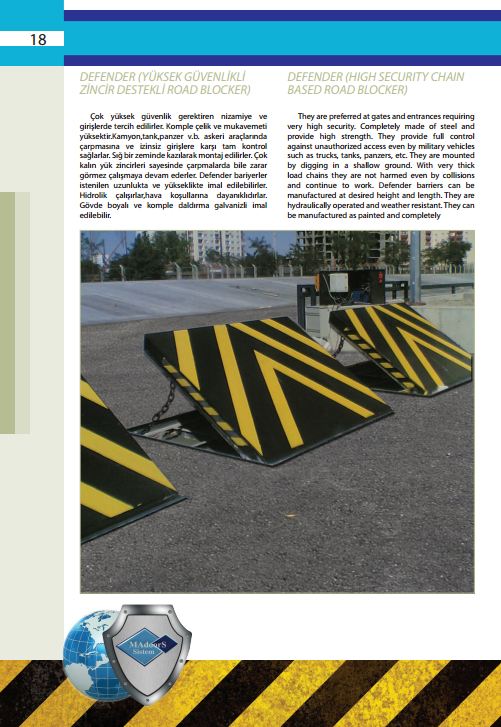 High Security M50 M30 Wedge Barrier Shallow Mount Road Blocker - Madoors