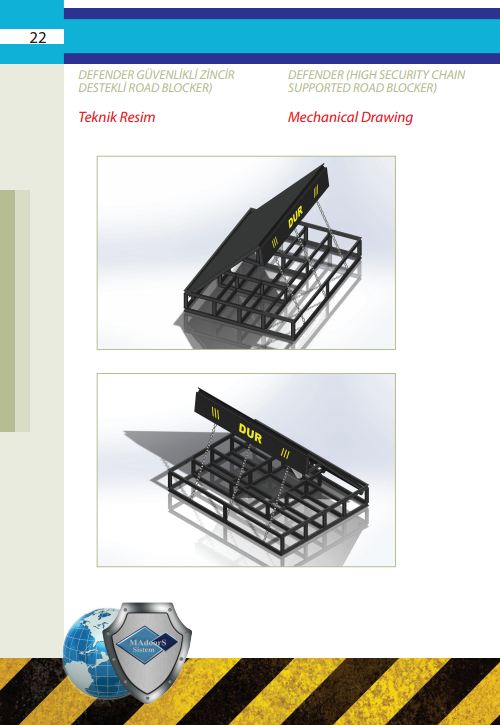 High Security M50 M30 Wedge Barrier Shallow Mount Road Blocker - Madoors